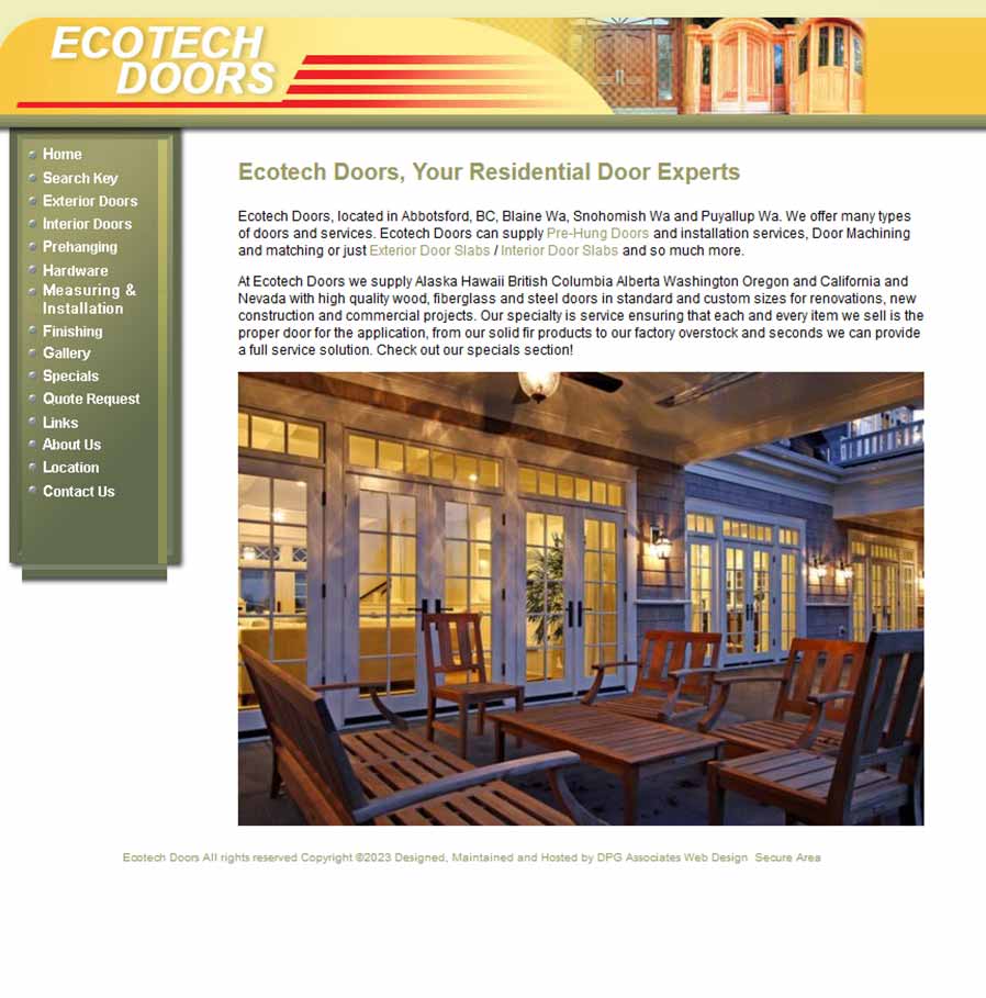 Ecotech Doors, West Coasts solution for Exterior Doors, Interior Doors